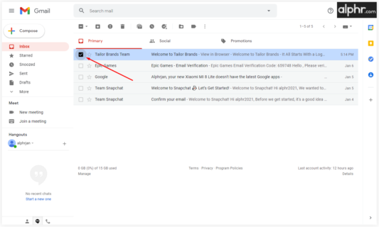 How to Select Multiple Emails in Gmail