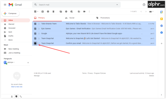How to Select Multiple Emails in Gmail