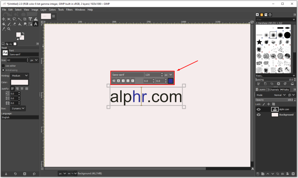How to Add Shadows to Text in GIMP