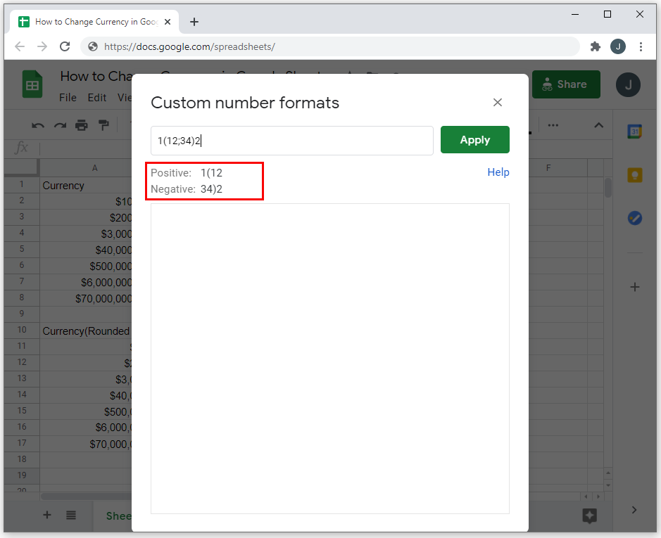 How to Change Currency in Google Sheets