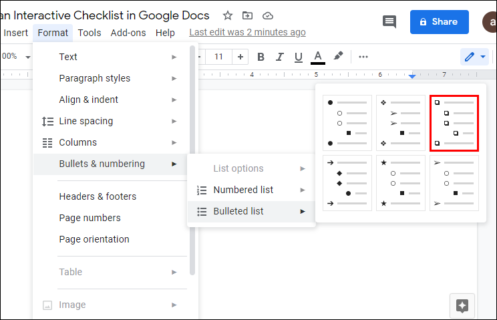 How to Create a Checklist in Google Docs