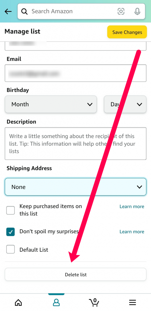 How to Make a Wishlist in the Amazon App