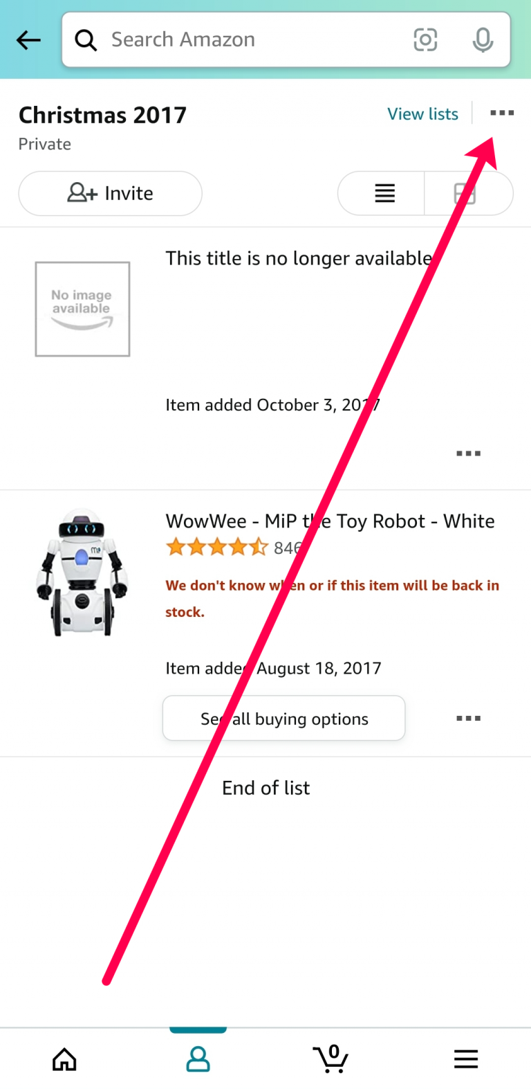 How to Make a Wishlist in the Amazon App