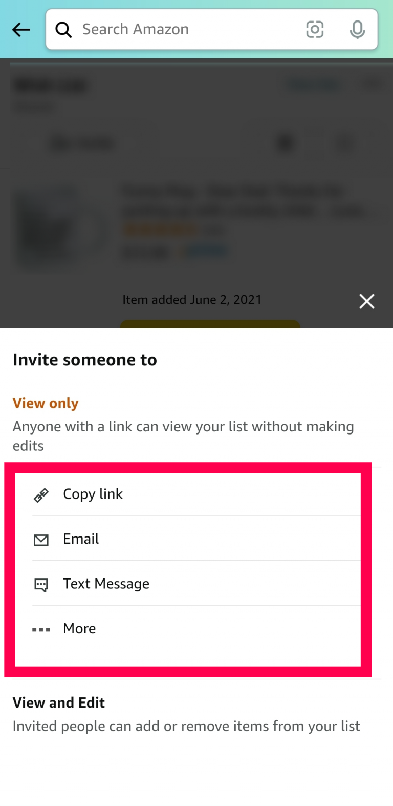 How to Make a Wishlist in the Amazon App