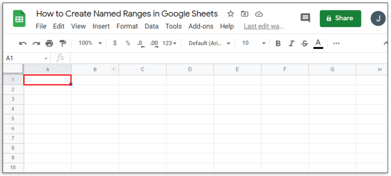 How to Calculate Range in Google Sheets