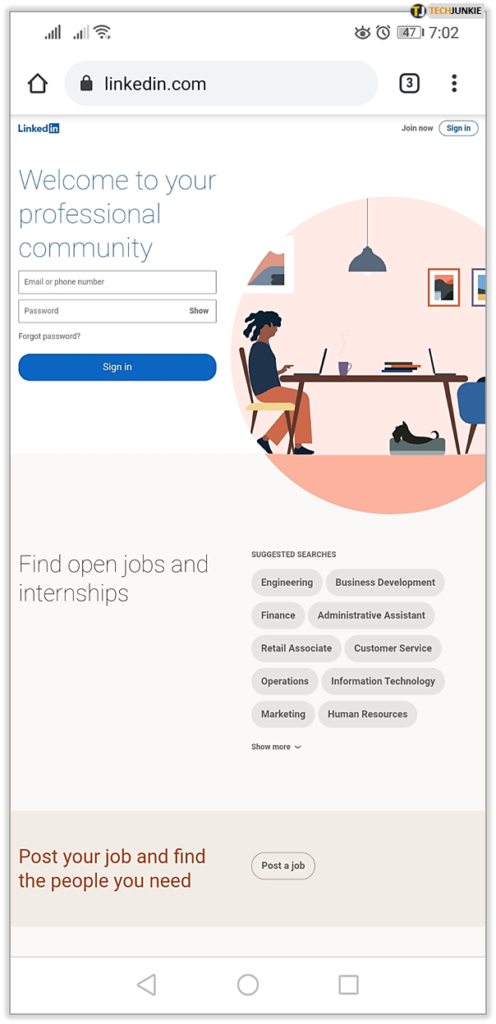How To View the LinkedIn Desktop Site from your Phone