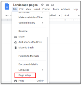 How to Make Just One Page Landscape in Google Docs