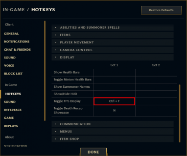 How to Show FPS in League of Legends
