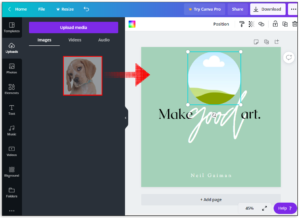 How to Make a Picture Round in Canva