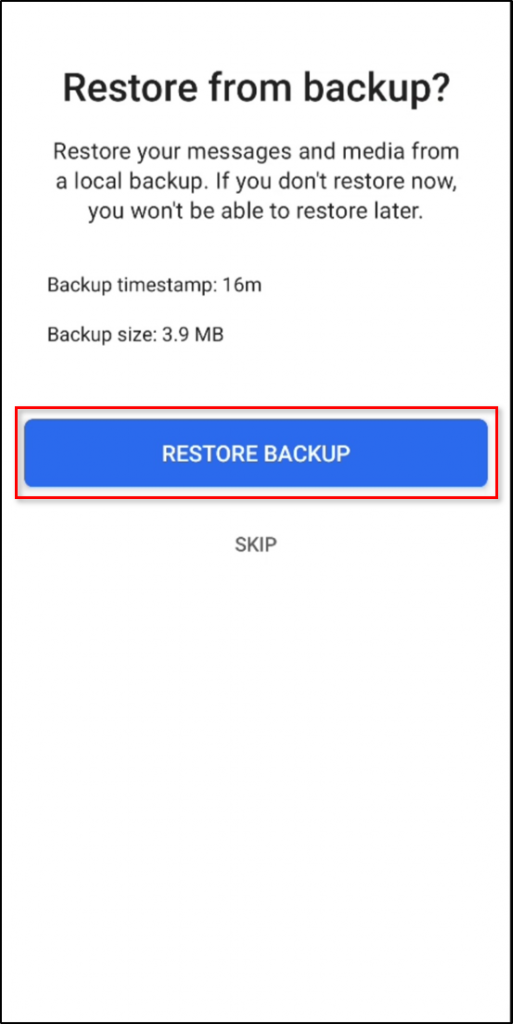 How to Restore a Backup in Signal