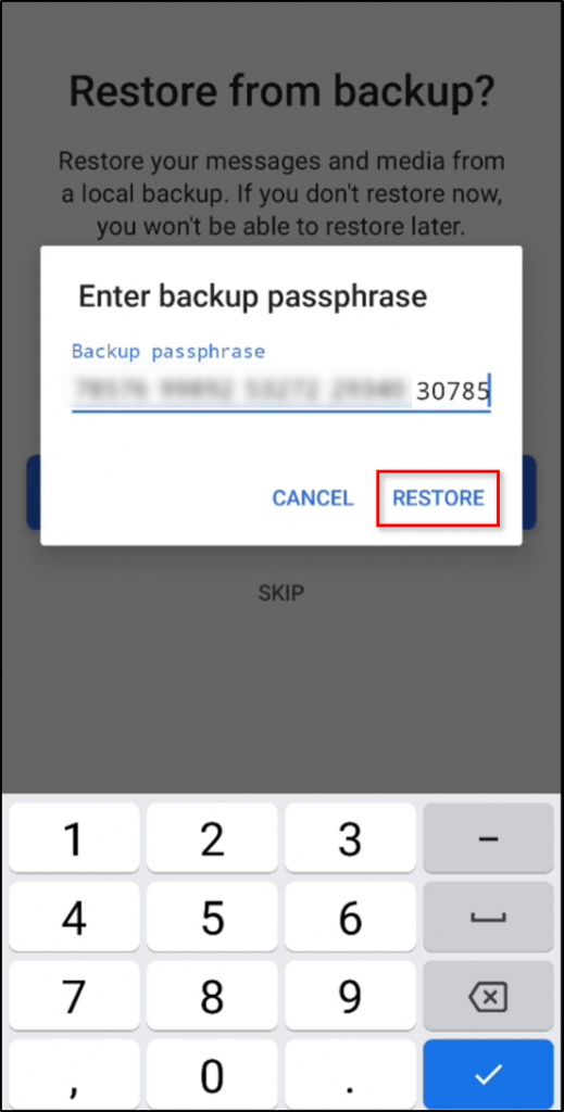 How to Restore a Backup in Signal