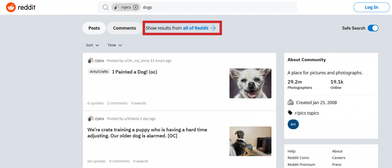 How to Perform a Search Within a Specific Subreddit