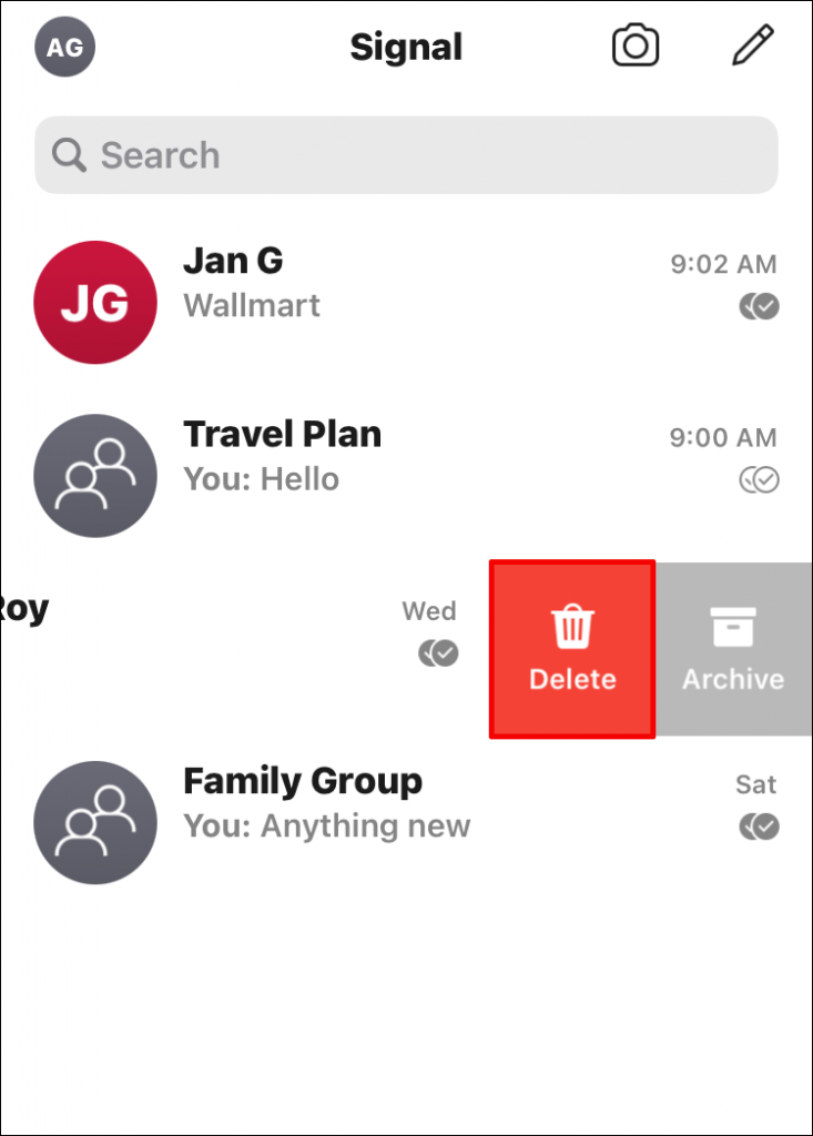 How to Delete All Messages in Signal