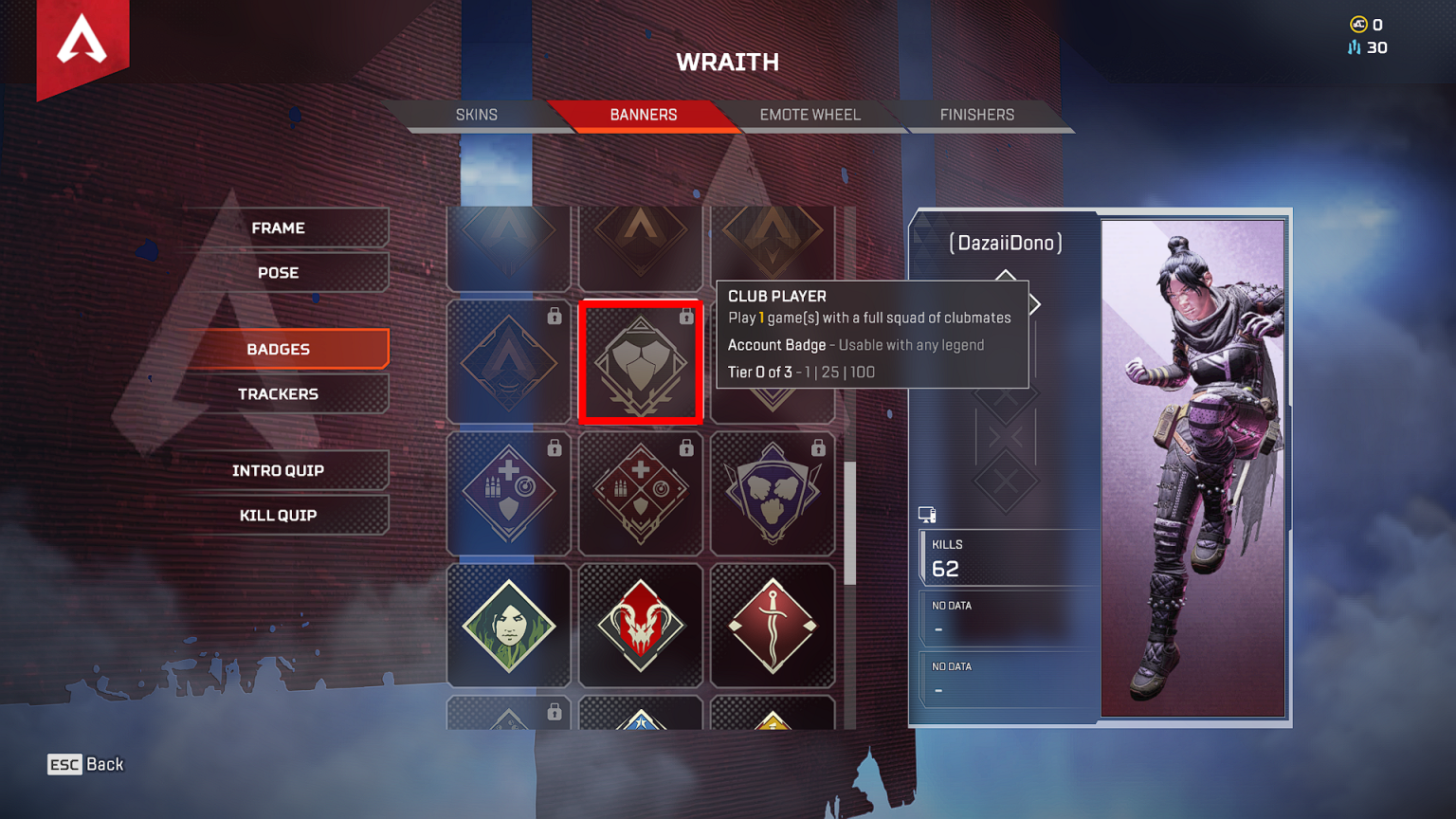 How to Equip Badges in Apex Legends