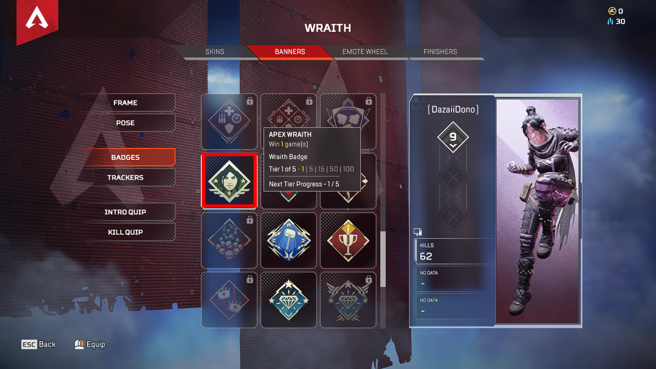 How to Equip Badges in Apex Legends