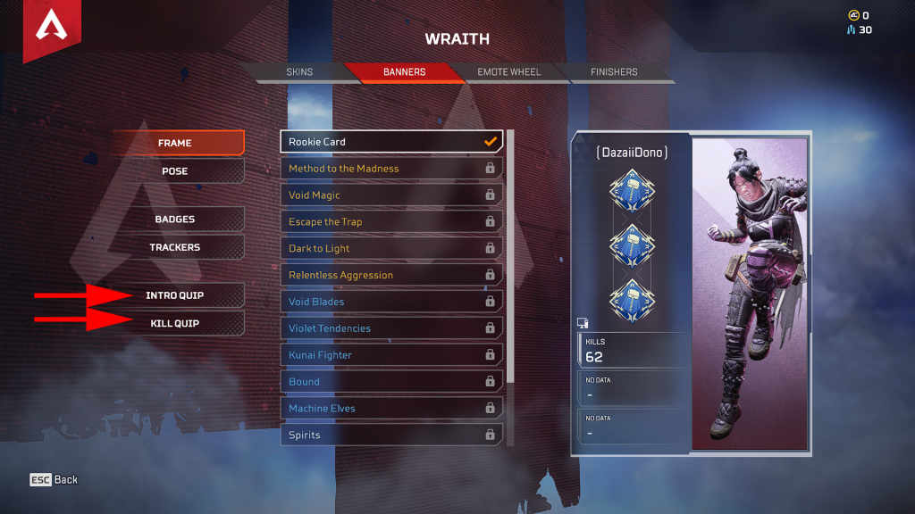 How to Equip Badges in Apex Legends