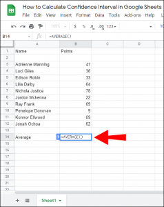 How to Calculate Confidence Interval in Google Sheets