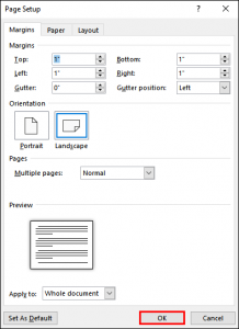 How to Make Just One Page Landscape in Word