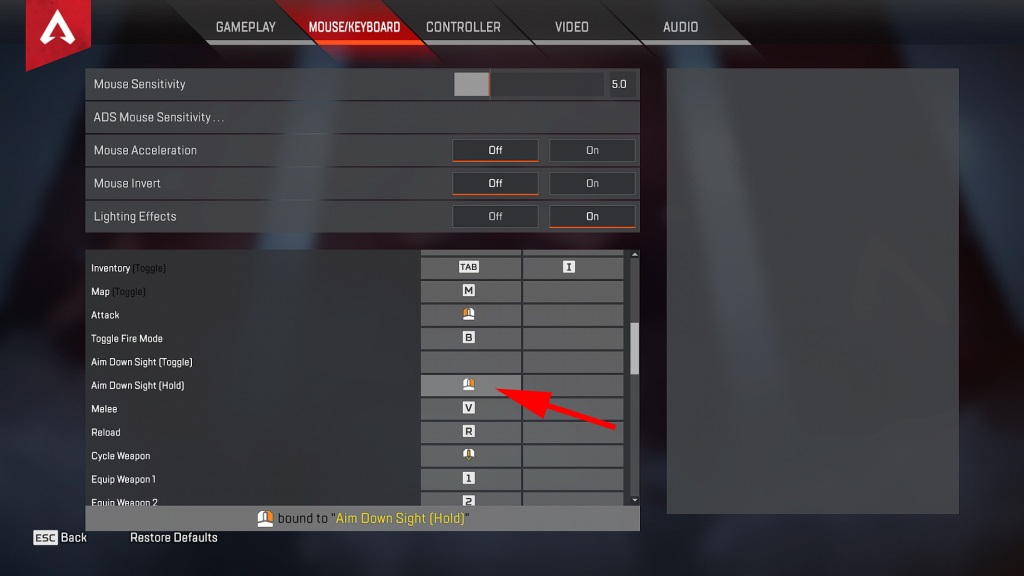 How to Turn Off Toggle Aim in Apex Legends