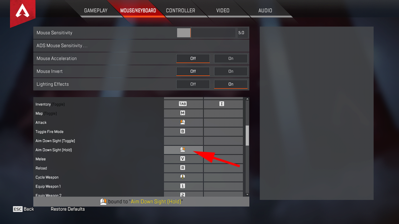 How to Turn Off Toggle Aim in Apex Legends