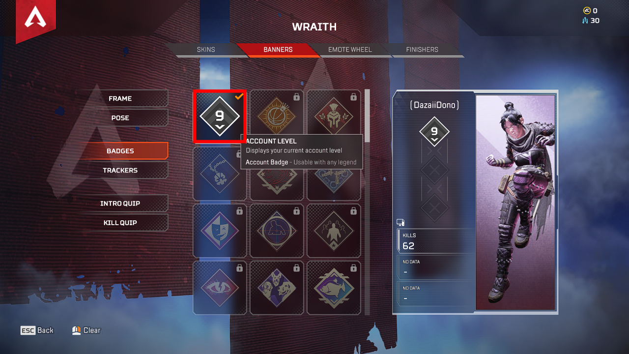 How to Equip Badges in Apex Legends