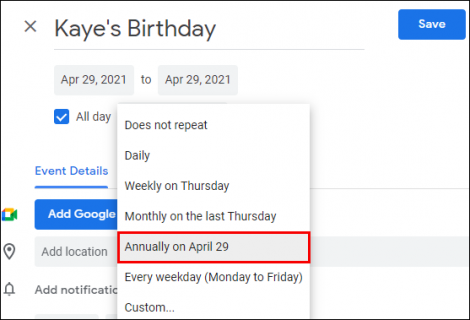 How to Add Birthdays to Google Calendar
