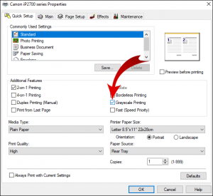 How to Print in Black and White