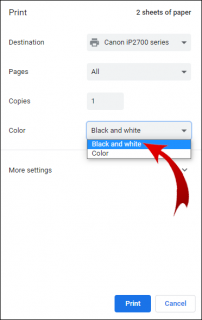 How to Print in Black and White