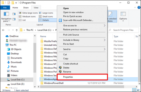 How to Access the WindowsApps Folder
