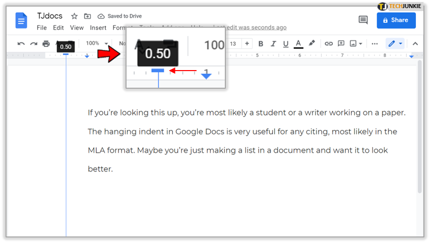 How to Make a Hanging Indent in Google Docs