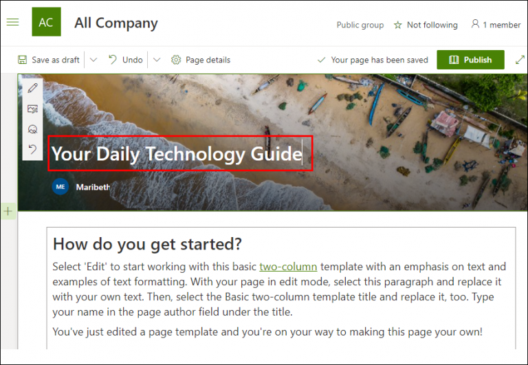 How to Create a Page in Sharepoint