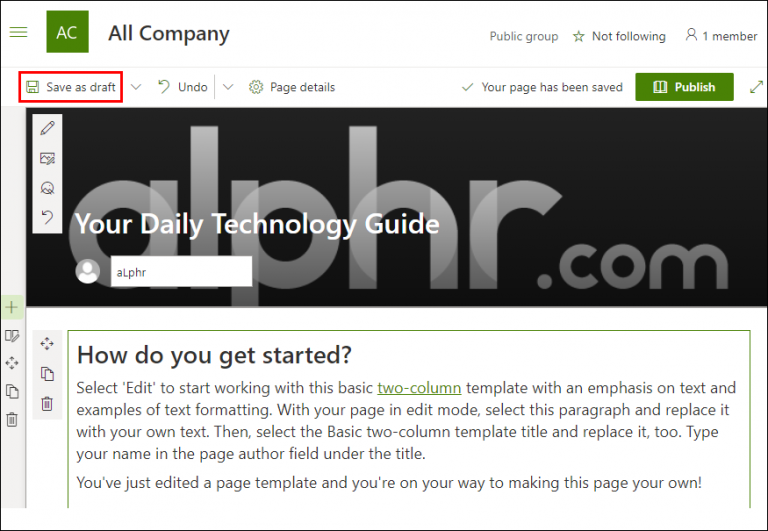 How to Create a Page in Sharepoint