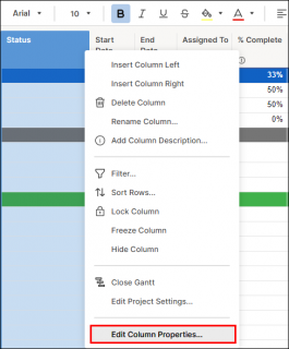 Smartsheet - How to Add a Drop Down
