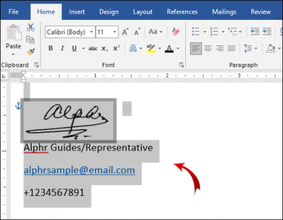 How to Insert a Signature in Microsoft Word