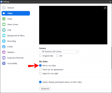 How to Mirror My Video in Zoom