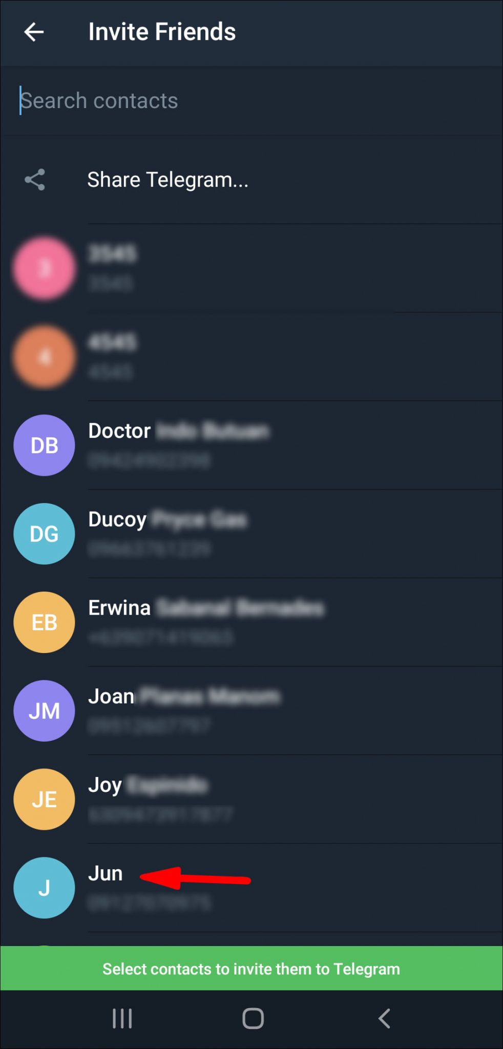 How to Add a Contact in Telegram