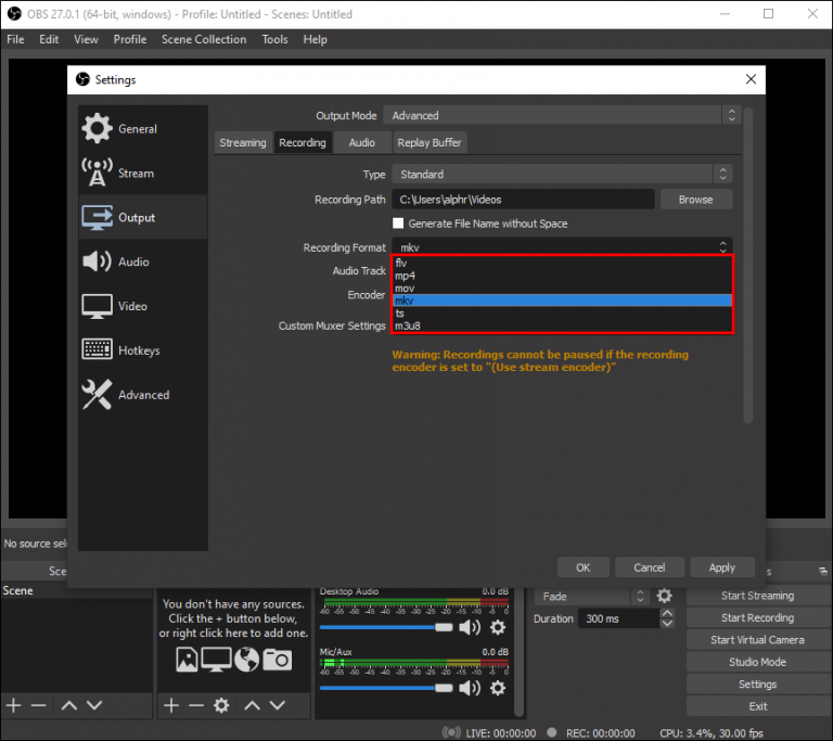 How to Record the Screen with OBS