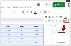 How To Increase Border Width in Google Sheets