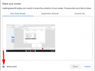 How to Share Video with Sound in Webex