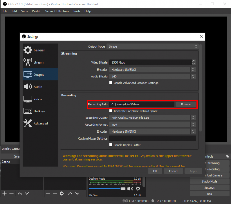 How to Record the Screen with OBS
