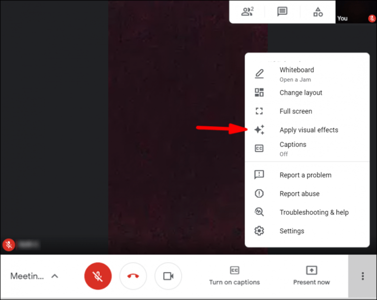 How to Blur the Background in Google Meet