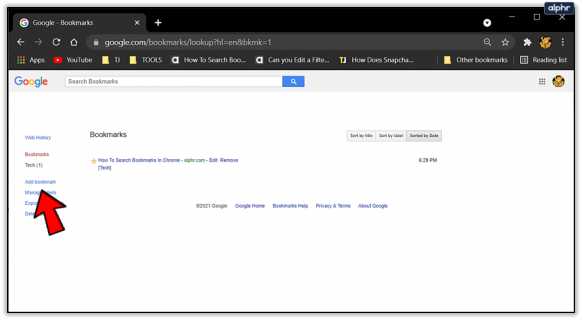 How To Search Bookmarks in Chrome