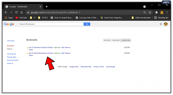 How To Search Bookmarks in Chrome