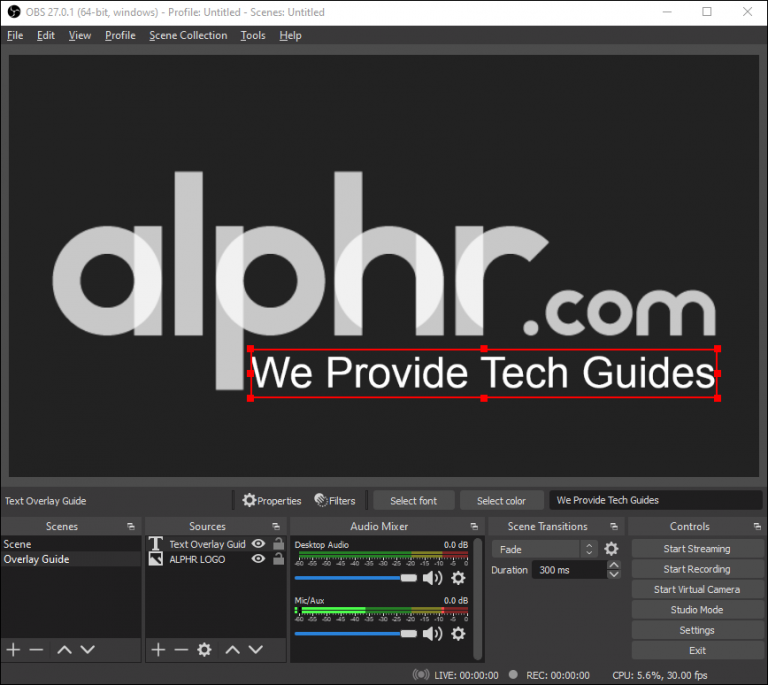How to Add an Overlay in OBS