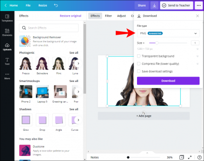 How to Make the Background Transparent in Canva