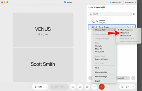 How to Change Hosts in Webex