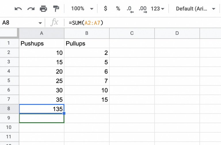 How to Add Numbers in Google Sheets