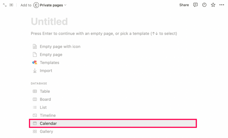 How to Make a Calendar in Notion