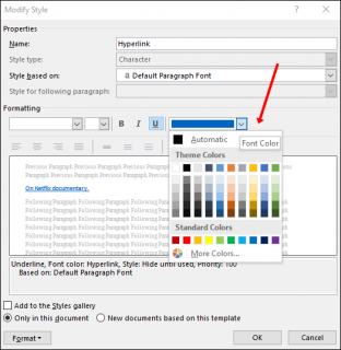 How to Change the Color of Links in a Word Doc