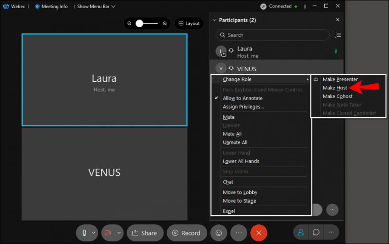 How to Change Hosts in Webex
